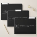 Classy Modern Minimalist Black & White File Folder | Zazzle