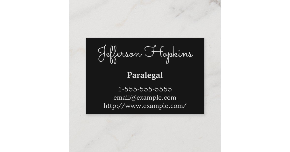 Classy & Modern Paralegal Business Card | Zazzle
