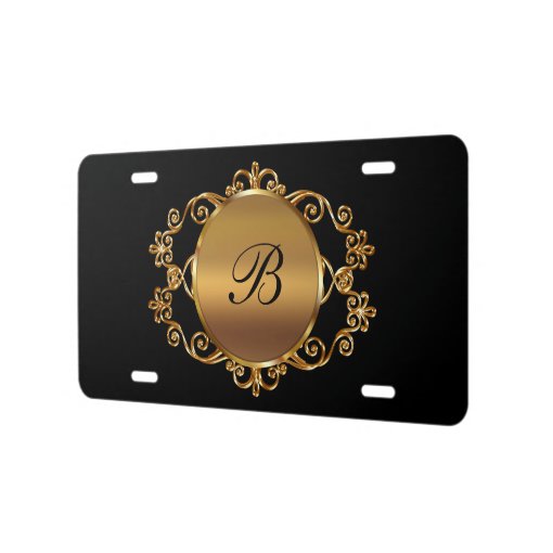 Classy Monogram Car Tag License Plate | Zazzle