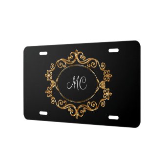 Classy Monogram Elegant Car Tag License Plate | Zazzle