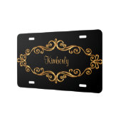 Classy Monogram Girly Design License Plate | Zazzle