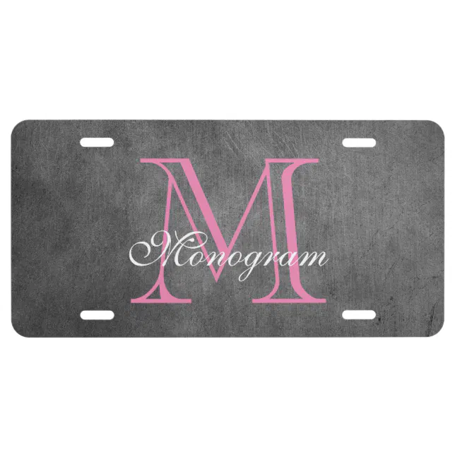 Classy Monogram License Plate | Zazzle