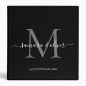 Classy Monogram | Wedding Album 3 Ring Binder | Zazzle