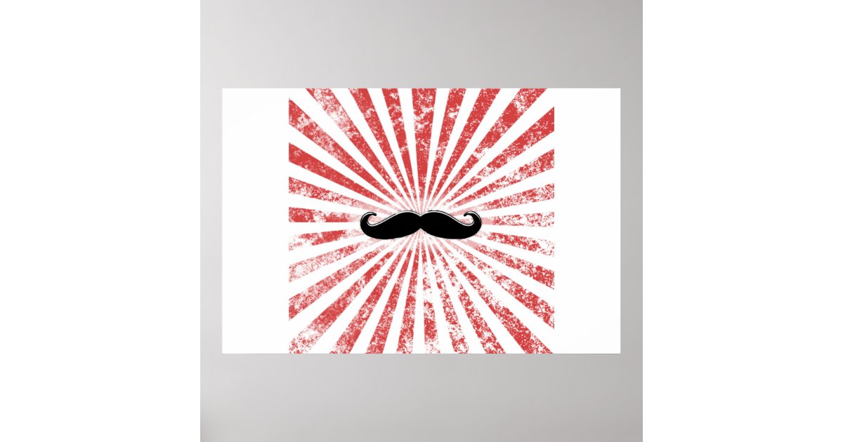 Classy Mustache Poster | Zazzle