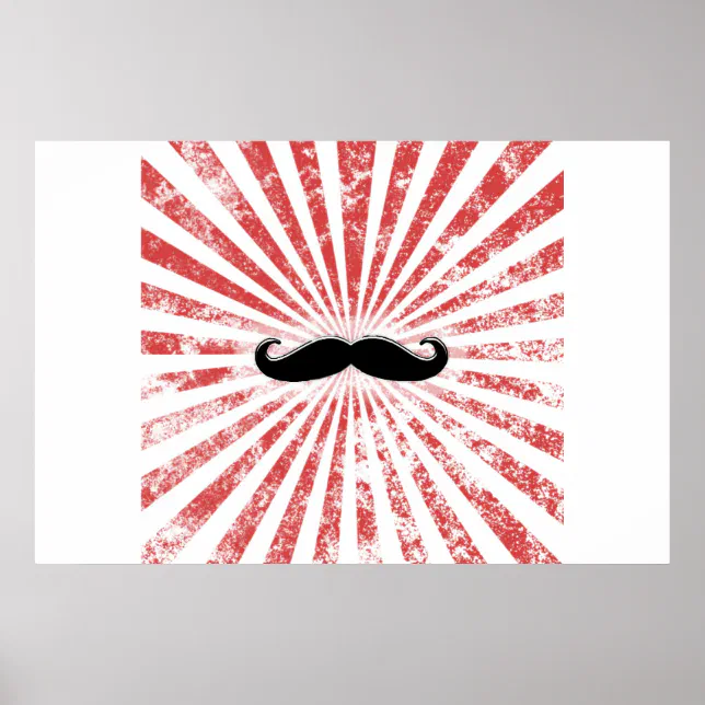 Classy Mustache Poster | Zazzle