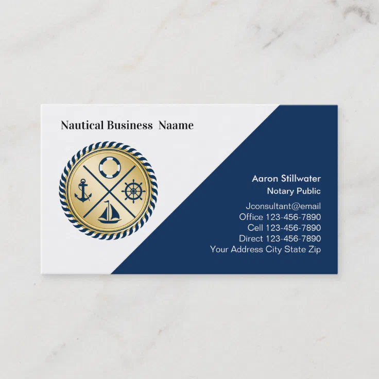 Classy Nautical Theme Business Cards | Zazzle