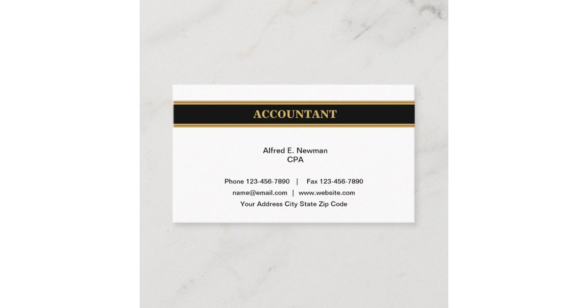 Classy New Accountant CPA Business Card | Zazzle