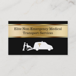 Classy Non Emergency Medical Transport Business Card | Zazzle