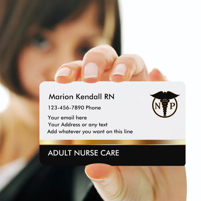 Classy Nurse Practitioner Design Business Card | Zazzle