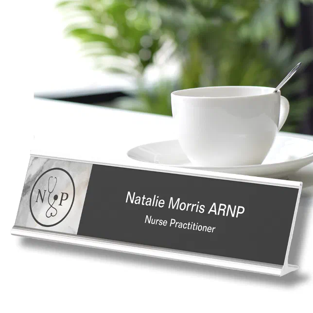Classy Nurse Practitioner Medical Desk Name Plate | Zazzle