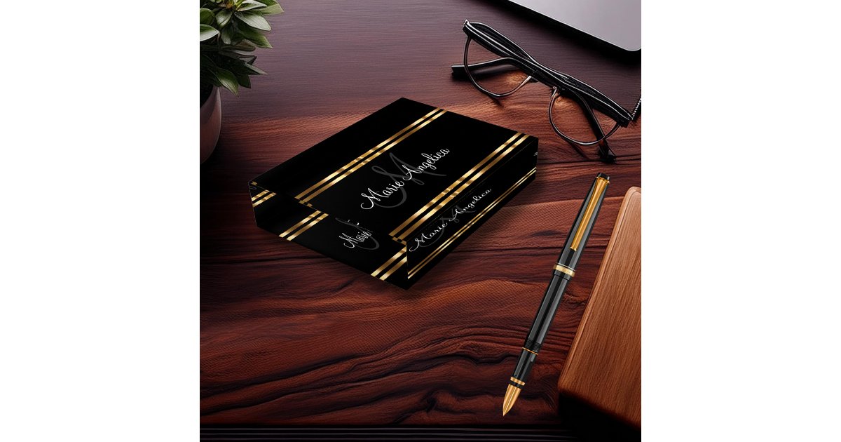 Classy Office Desk Monogram Paperweight | Zazzle