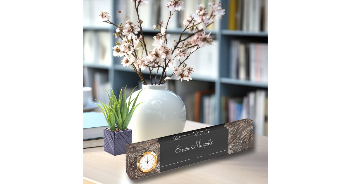 Classy Office Executive Desk Name Plaque Desk Name Plate | Zazzle