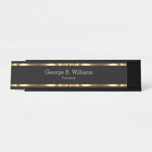 Classy Office Executive Desk Name Plate | Zazzle