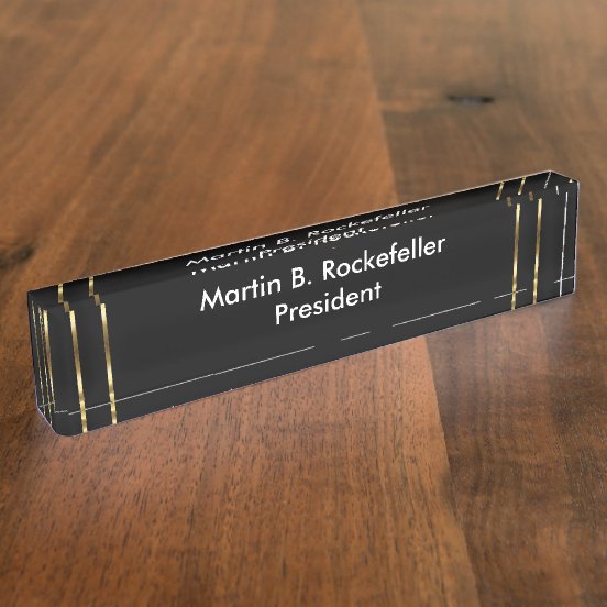 Executive Desk Name Plates | Zazzle