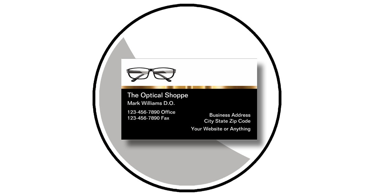 Classy Optical Optician Business Cards | Zazzle