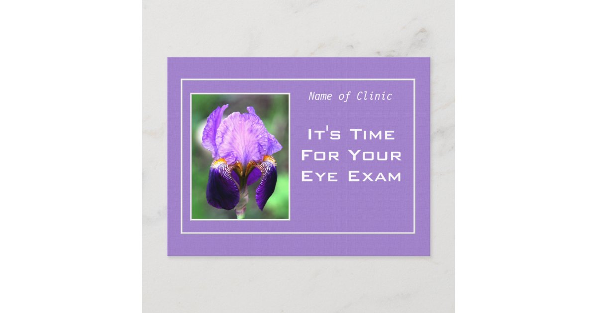 Classy Optometry Eye Exam Appointment Reminder Postcard | Zazzle