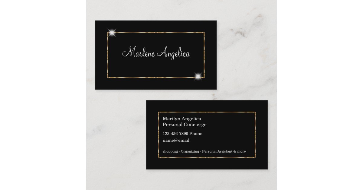 Classy Personal Concierge Assistant Business Card Zazzle