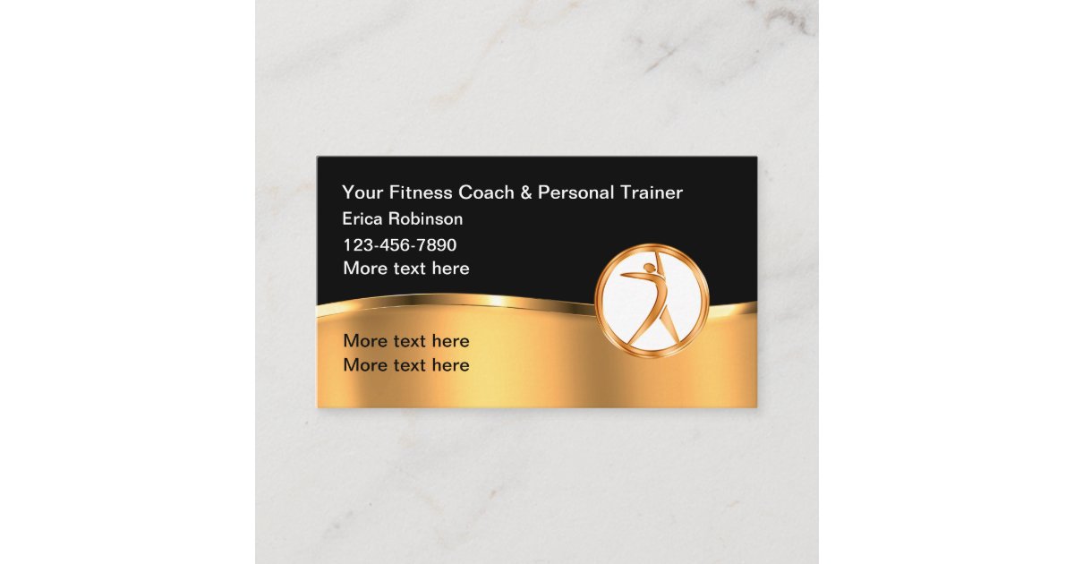 Classy Personal Fitness Coach Business Card | Zazzle