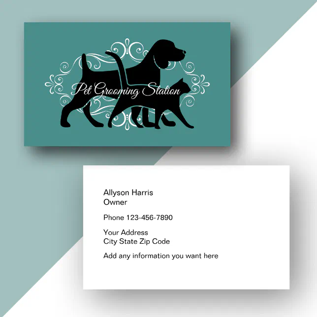 Classy Pet Grooming Business Card | Zazzle