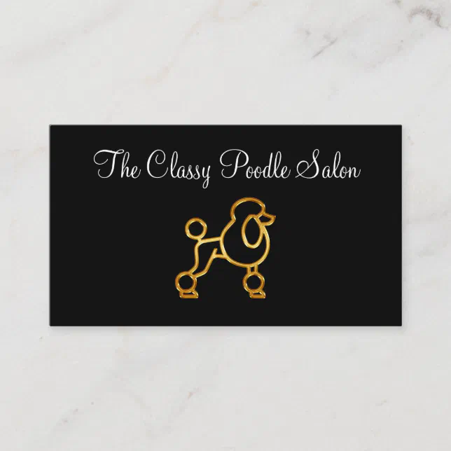 Classy Pet Salon Design Business Card | Zazzle