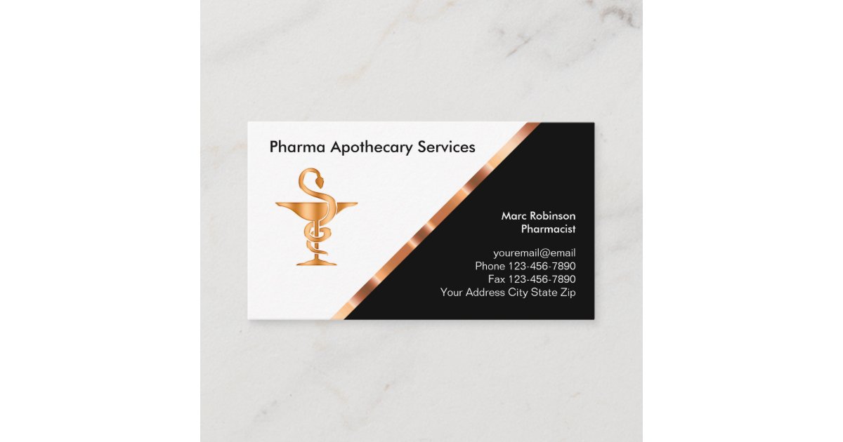 Classy Pharmaceutical Apothecary Business Cards | Zazzle