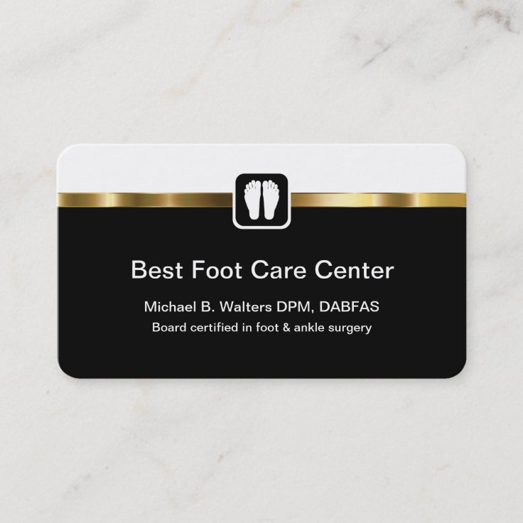 Classy Podiatry Foot Care Business Cards | Zazzle