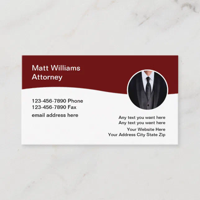 Classy Professional Custom Attorney Business Cards | Zazzle