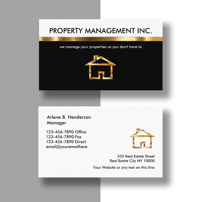 Classy Property Management Business Cards | Zazzle