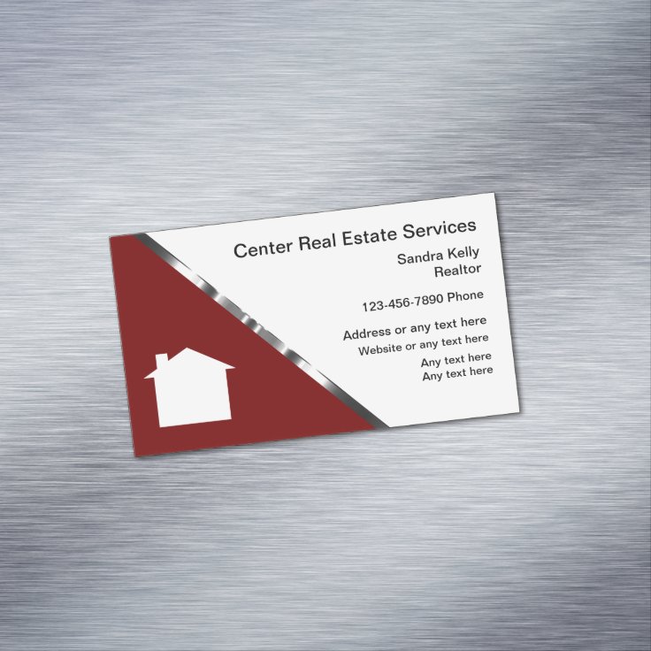 Classy Real Estate Agent Business Card Magnet | Zazzle