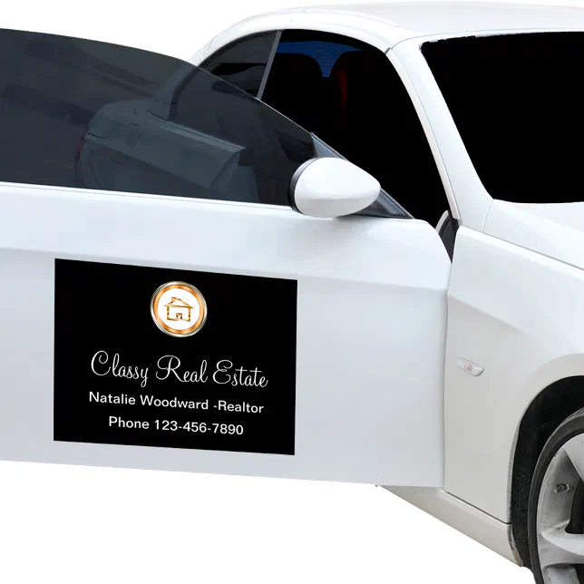 Classy Real Estate Agent Car Magnet | Zazzle