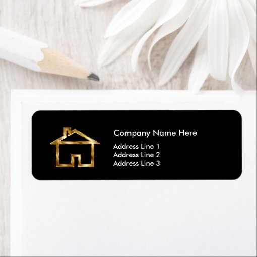 Classy Real Estate Agent Modern Design Label | Zazzle