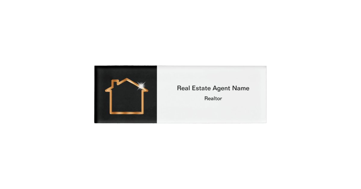 Classy Real Estate Agent Name Tags | Zazzle