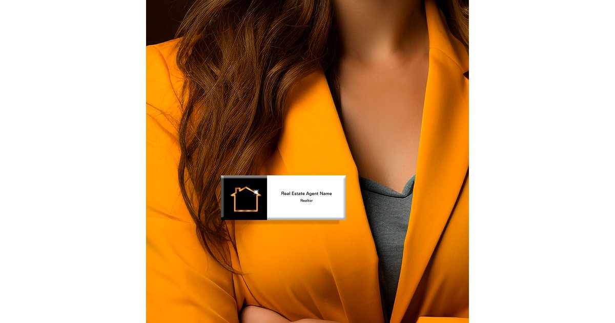 Classy Real Estate Agent Name Tags | Zazzle