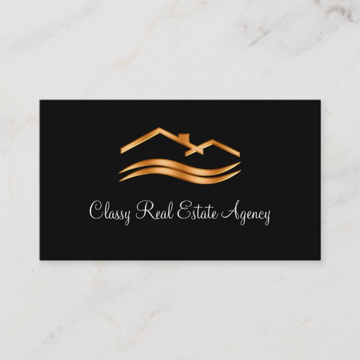 Classy Real Estate Broker Modern Business Card | Zazzle