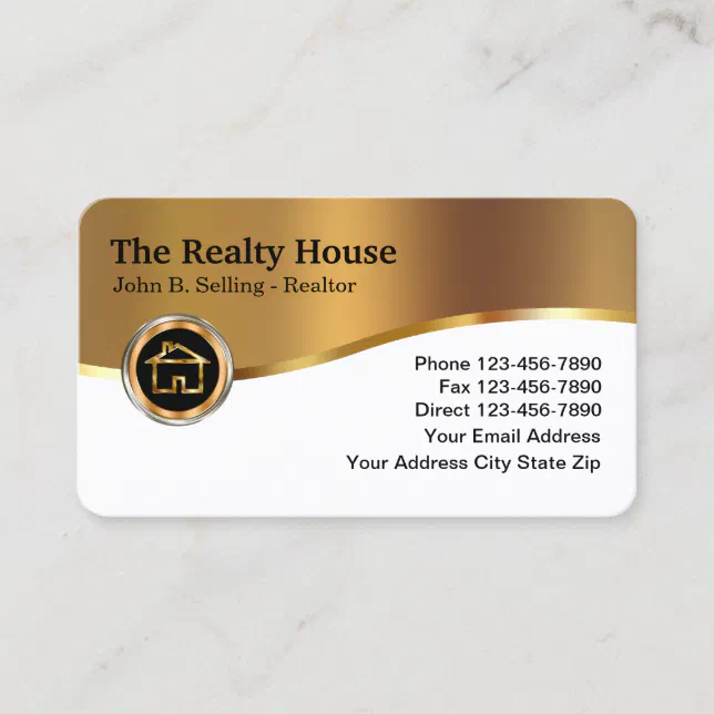 Classy Real Estate Design Business Card | Zazzle
