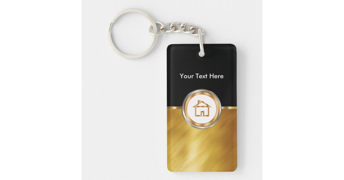 Classy Real Estate Keychain Template | Zazzle