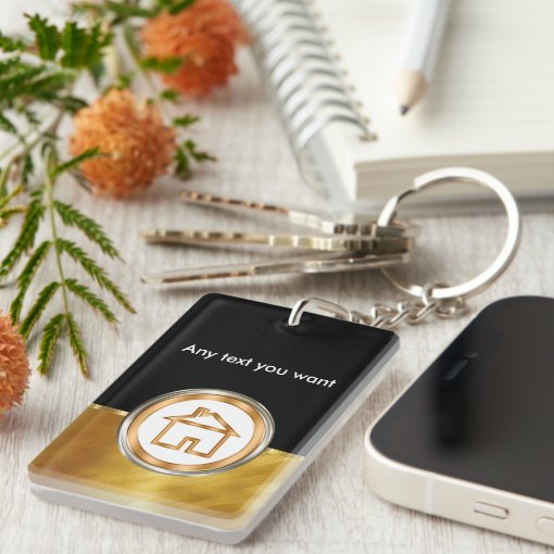 Classy Real Estate Keychains | Zazzle