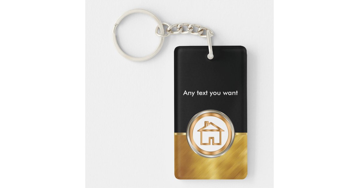 Classy Real Estate Keychains | Zazzle