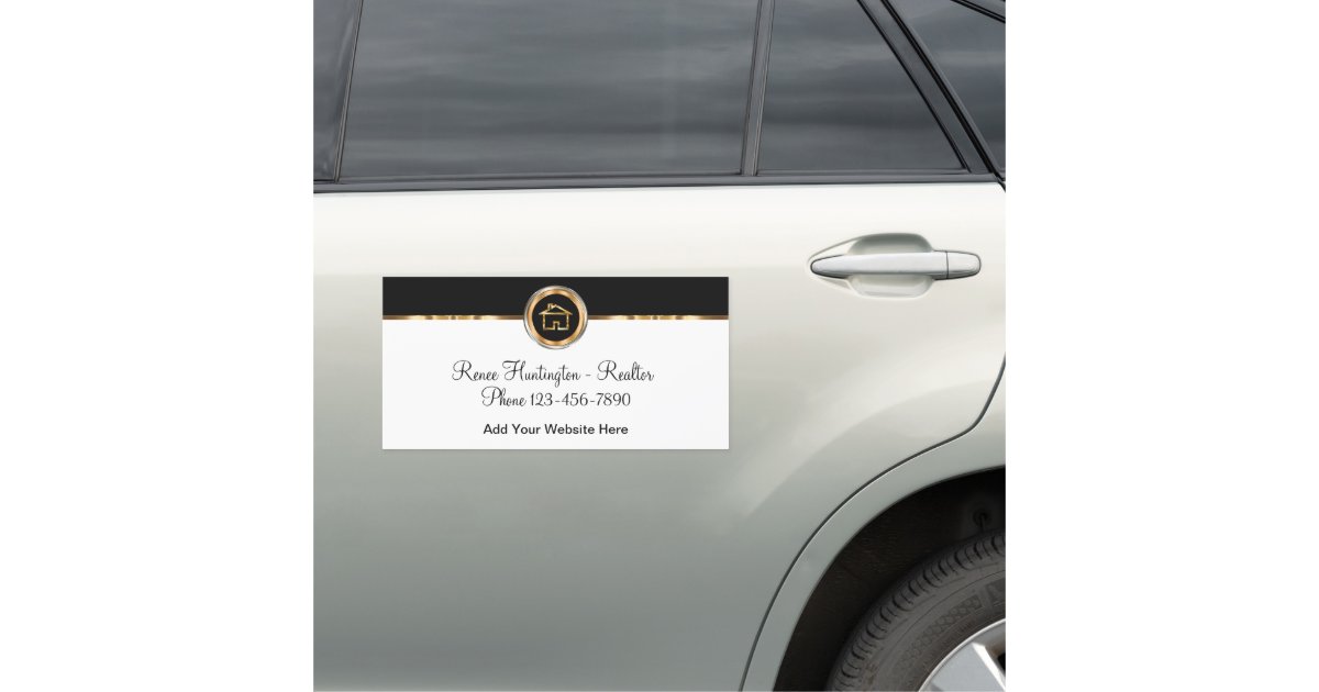 Classy Realtor Promotional Car Magnets | Zazzle.com