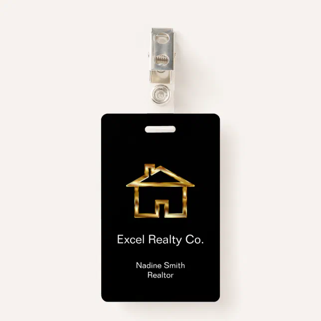 Classy Realtor Real Estate Field ID Badges | Zazzle