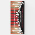 Classy Red and Black Murder Mystery Dinner Party Banner | Zazzle
