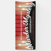 Classy Red and Black Murder Mystery Dinner Party Banner | Zazzle