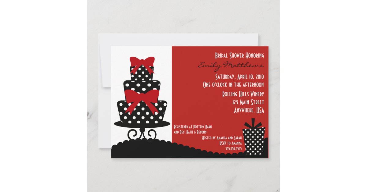 Classy Red & Black Invitation | Zazzle