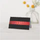 Classy Red Stripe & Black Background or DIY Place Place Card | Zazzle