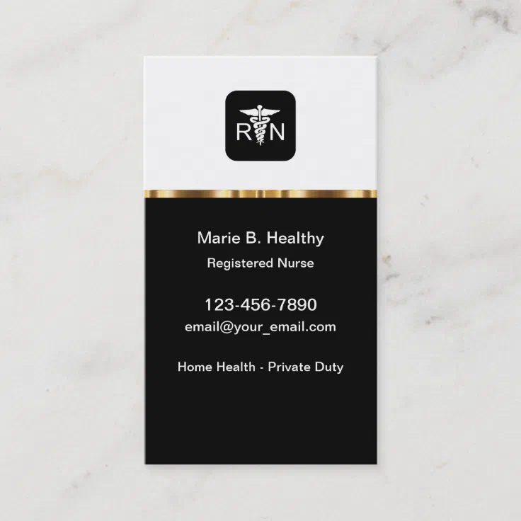Classy Registered Nurse Business Cards | Zazzle