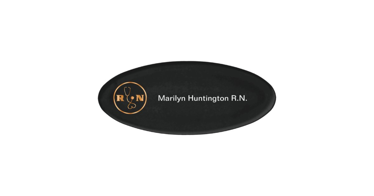 Classy Registered Nurse Medical Name Tag | Zazzle