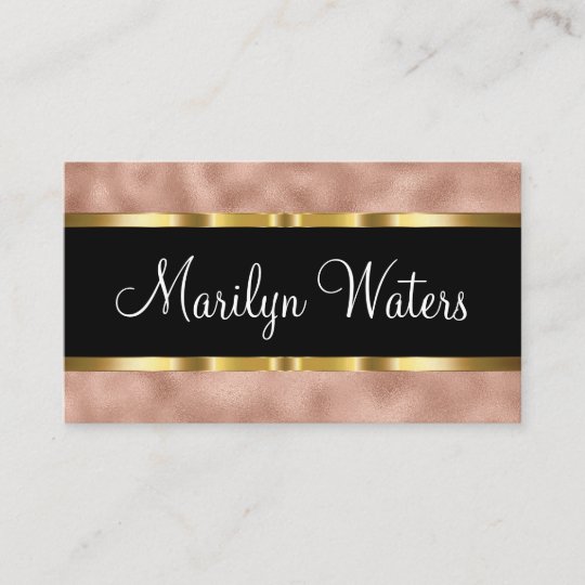 Classy Rose Gold Background Business Card | Zazzle.com