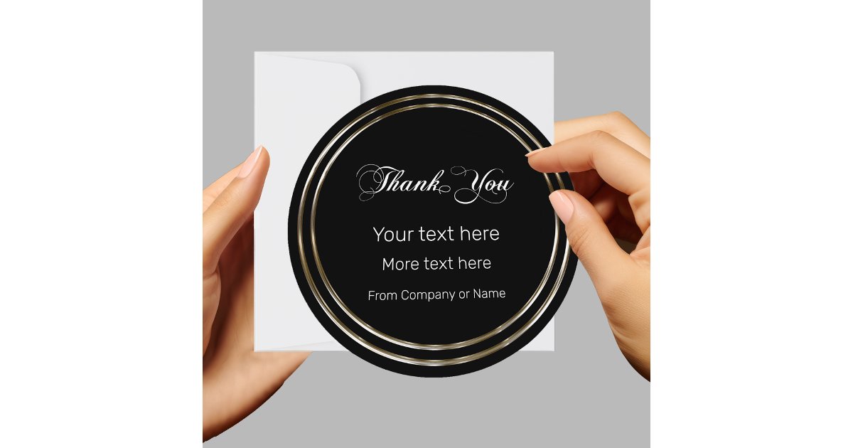 Classy Round Style Thank You Cards With Envelopes | Zazzle