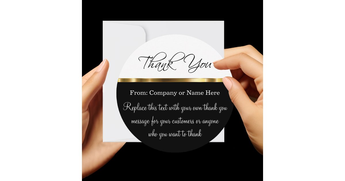 Classy Round Thank You Cards With Envelopes | Zazzle