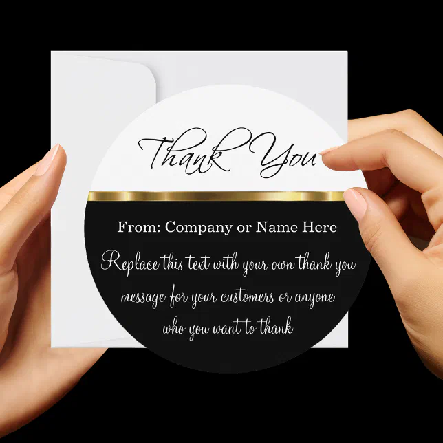 Classy Round Thank You Cards With Envelopes | Zazzle
